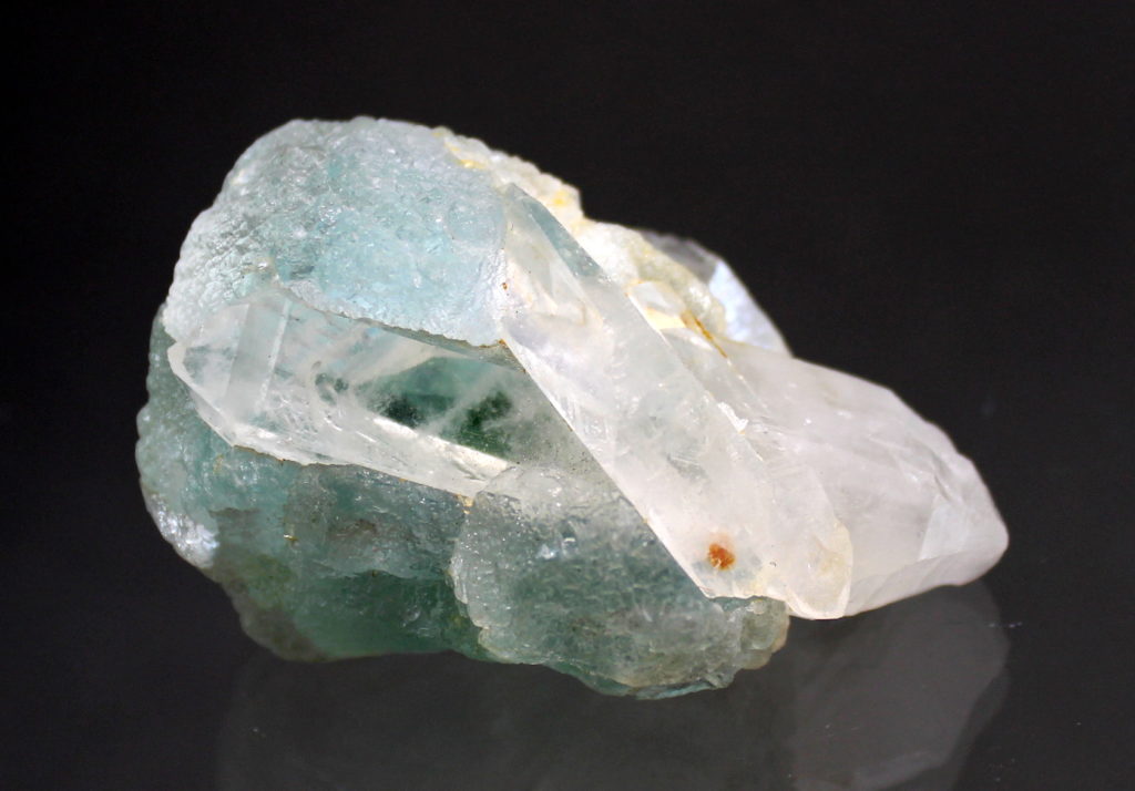 Fluorite on Quartz - GeoKrazy Minerals