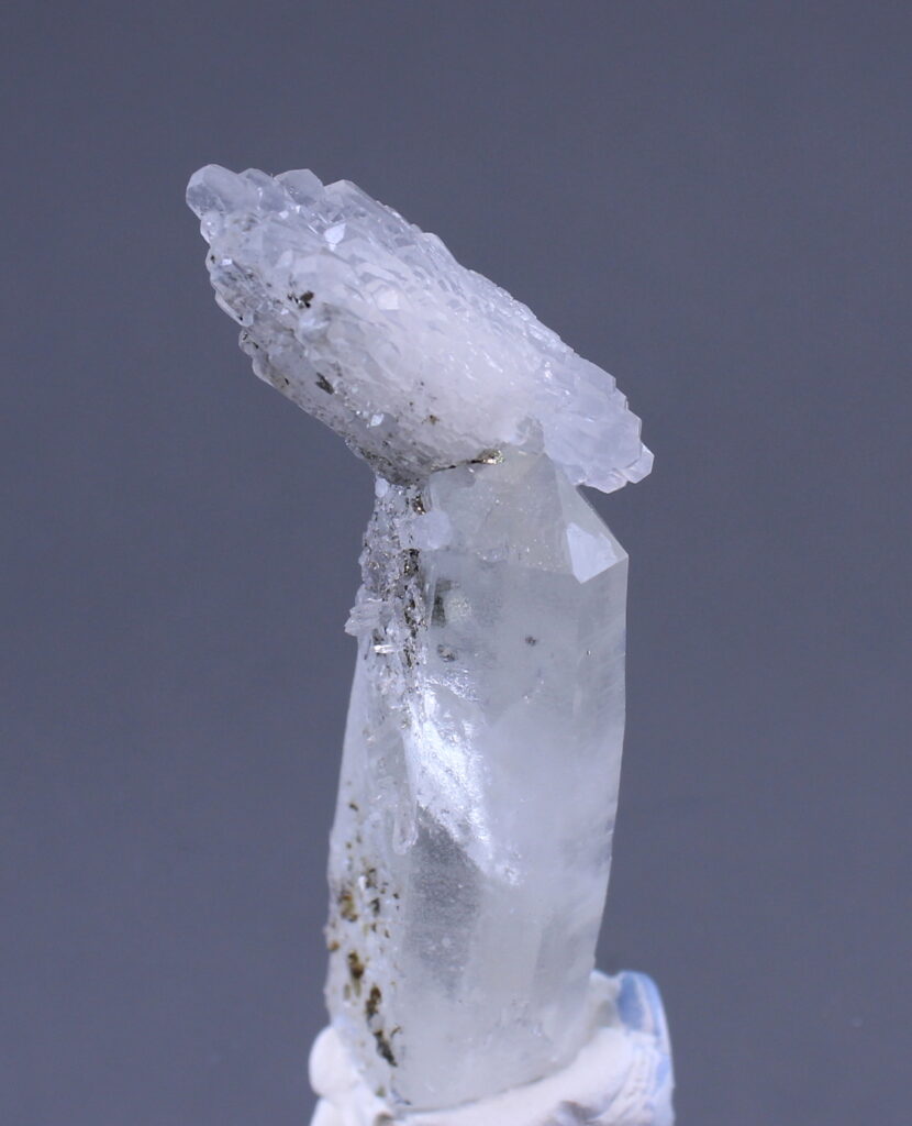 Calcite on Quartz with Pyrite - GeoKrazy Minerals