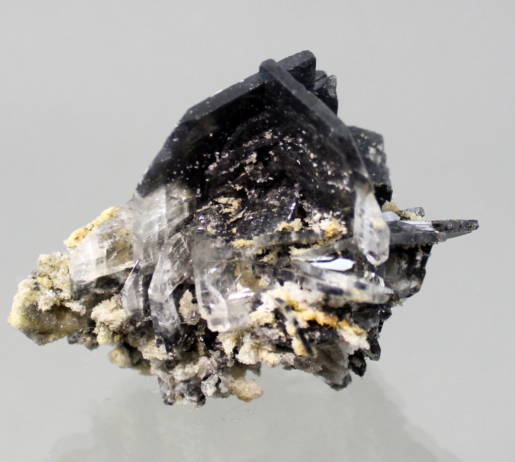 Barite with Jamesonite Inclusions - GeoKrazy Minerals