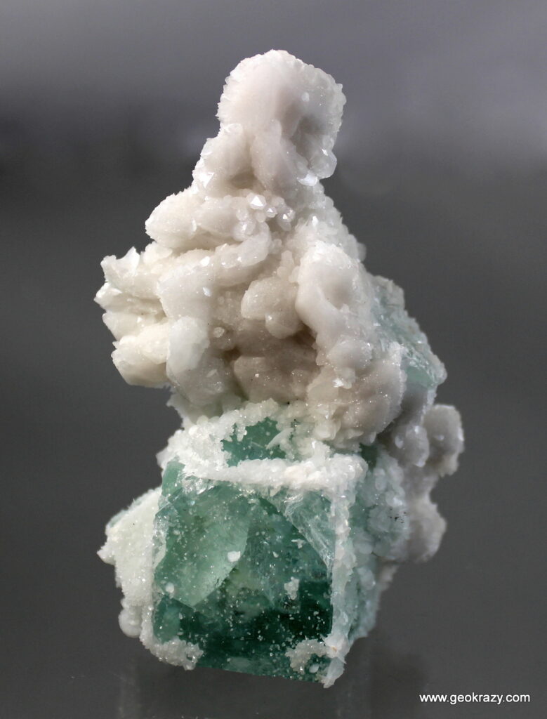 Fluorite and Quartz with Calcite - GeoKrazy Minerals